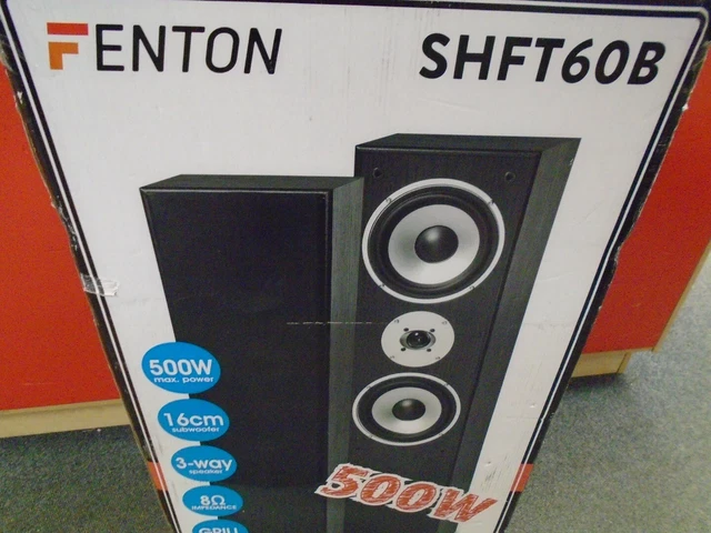 FENTON TOWER SPEAKERS SHFT60b 3 Way Bass Reflex 500W HiFi Home Cinema ...