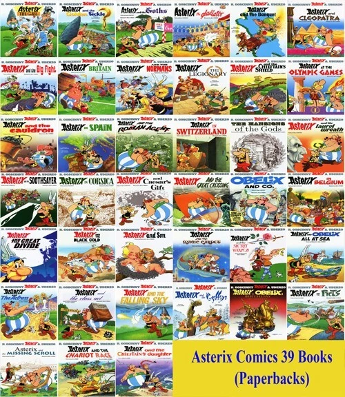 ASTERIX BOOKS SET - Collection of 39 Comics Books - Rene Goscinny ...