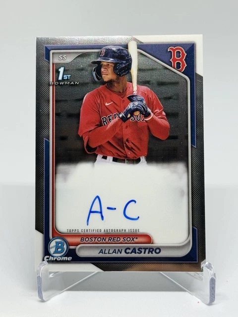2024 BOWMAN #CPA-ACA Allan Castro 1er Chrome Prospect Auto Boston Red ...