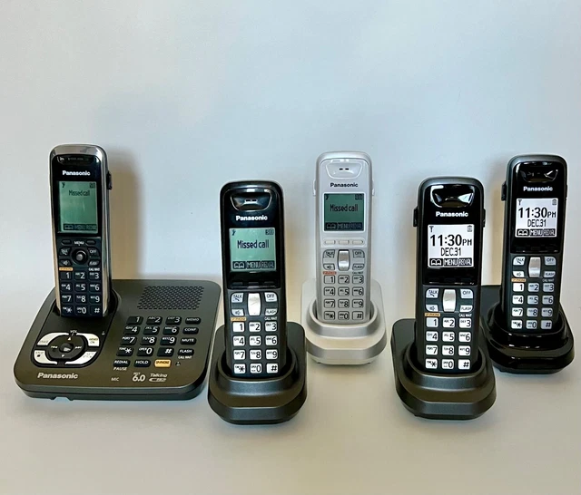 PANASONIC DIGITAL 5 Phone Set KX-TG6440 KX-TG6444 KX-TGA740 KX-TGA641 ...