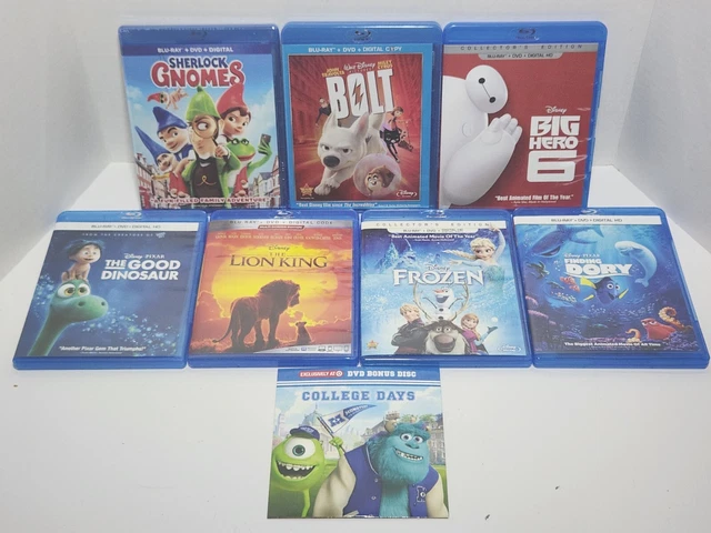 LOT OF 7 Children’s Kids Blu-Ray DVD Disney Pixar Lion King Dory Frozen ...