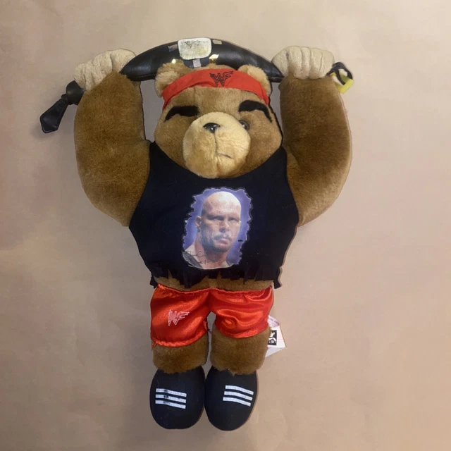 VINTAGE WWF WWE Stone Cold Steve Austin Bear Plush 14” Cuddletown ...