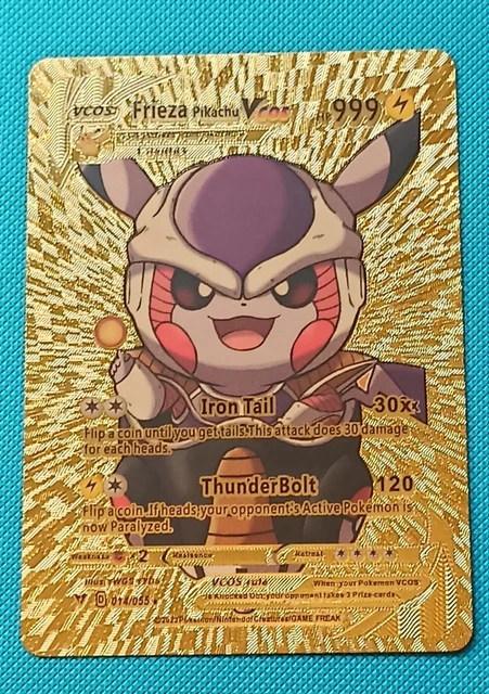 PIKACHU POKEMON VEGETA Dragon Ball Z Dbz Pika Carte Card Holo Prism ...