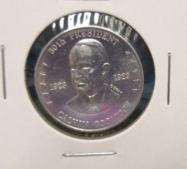 1968-1969 SHELL OIL "Mr. President" GAME Calvin Coolidge PRIZE COIN ...