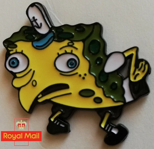 SPONGEBOB SQUAREPANTS MOCKING Sarcastic Meme Pin Badge Cartoon ...