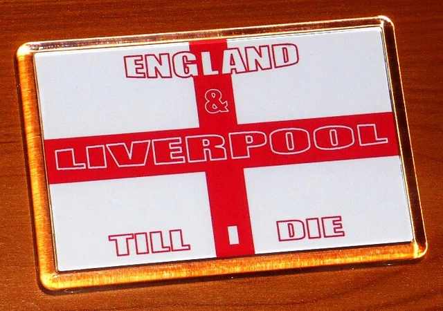 LIVERPOOL & ENGLAND Cross Of St George Flag Fridge Magnet £1.99 ...