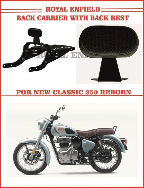 ROYAL ENFIELD BACK Carrier With Back Rest for New Classic 350 Reborn ...