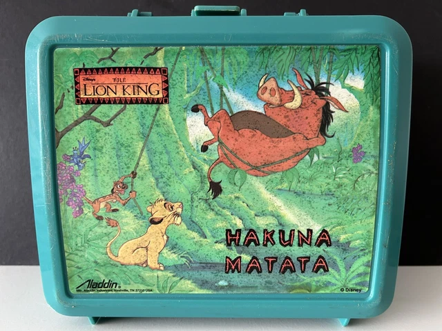 LION KING RETRO Collectible Lunch Box By Aladdin Retro Disney Movie £19 ...