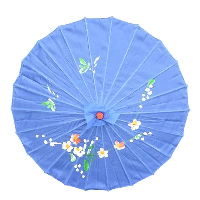 VINTAGE CHINESE SILK Oil Paper Umbrella Flower Oil Paper Umbrella ...