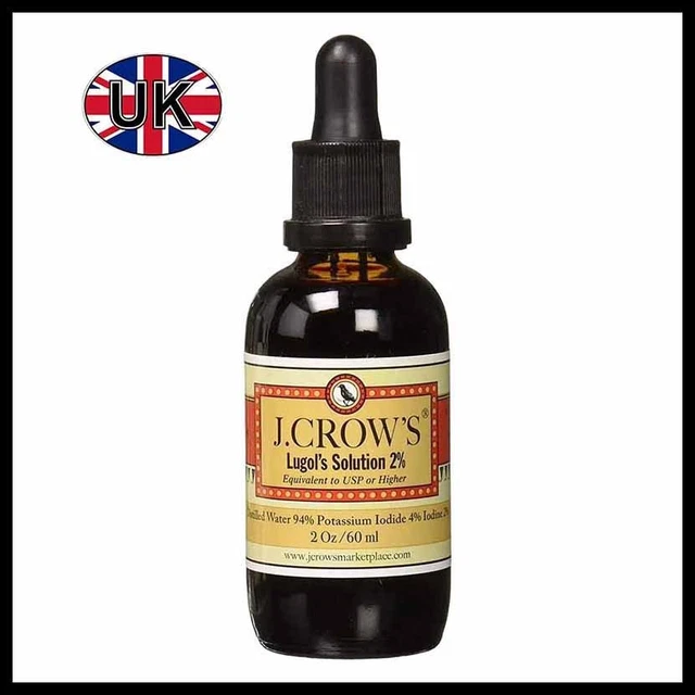 J.CROW'S LUGOL'S SOLUTION Of Iodine 2% 2Oz I 2026 UK £7.99 - PicClick UK