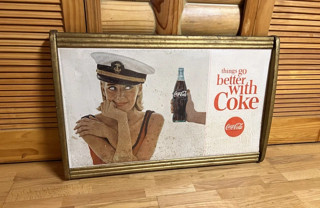 COCA COLA SIGN Kay Frame Military Navy Girl Cardboard Poster Litho ...