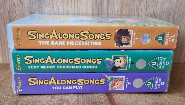 DISNEY SING ALONG Songs VHS Bundle X3 Tapes Volumes 1, 6 & 7 PAL EUR 17 ...