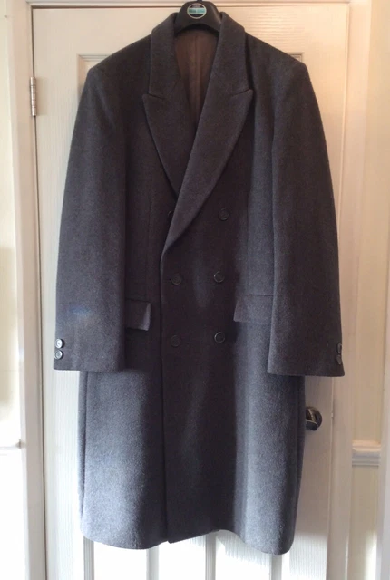 VINTAGE MENS BODNER Elem 42" Wool Cashmere Coat Grey Long £60.00 ...