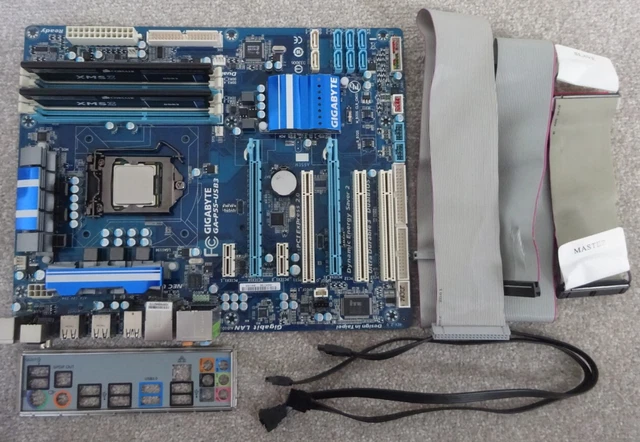 GIGABYTE GA-P55-USB3 MOTHERBOARD ATX + processor i7-860 + 8GB DDR3 £83. ...