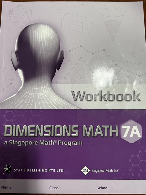 SINGAPORE DIMENSIONS MATH 7A Workbook $10.00 - PicClick