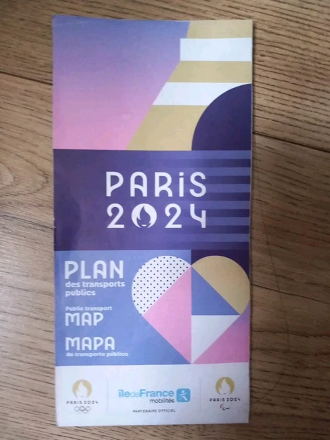 OLYMPIC GAMES PARIS 2024 Official Map £10.00 - PicClick UK