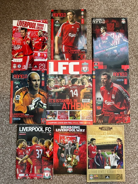 40X LIVERPOOL FC (LFC) Programme & Book bundle (2006 to 2012) *See ...