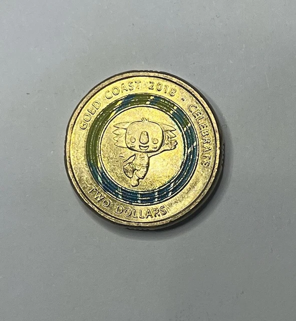 2018 $2 TWO Dollar Coin - Borobi Commonwealth Games - Blue Gold Coast ...