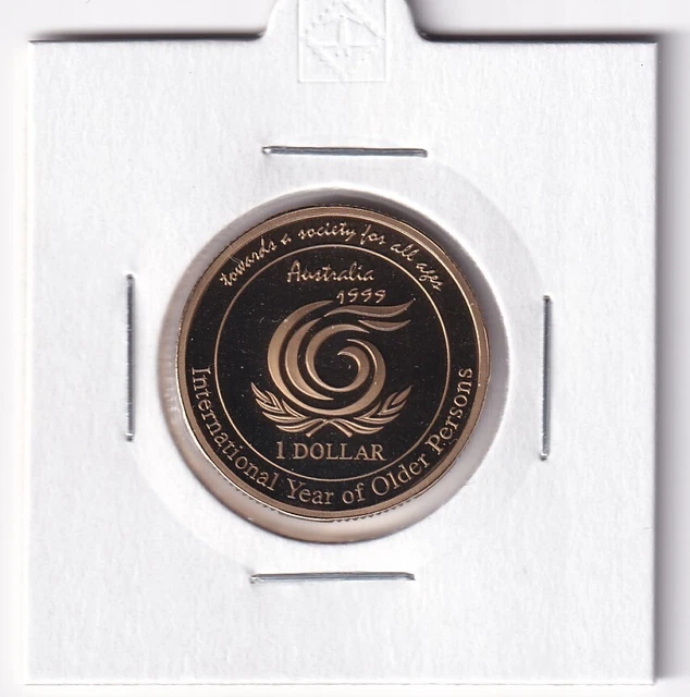 AUSTRALIAN PROOF: 1999 $1 Coin International Year Of Older Persons In ...