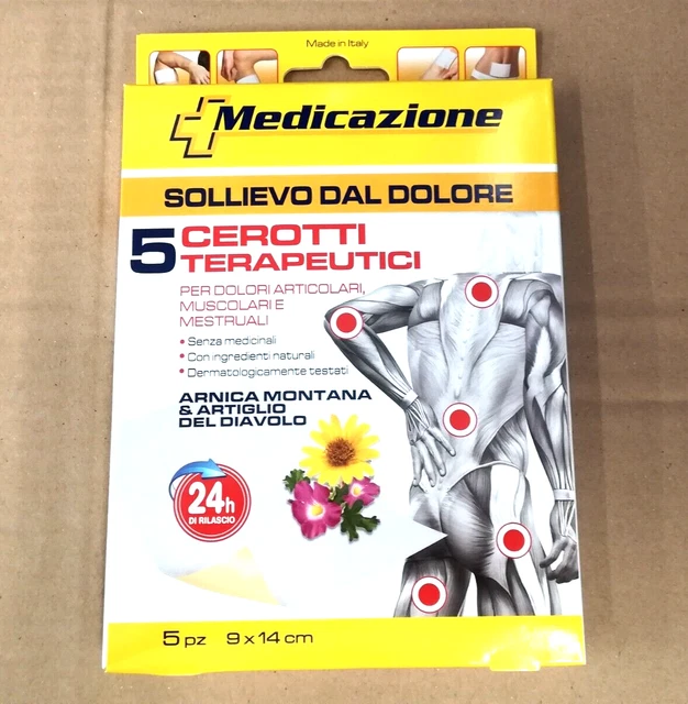 CEROTTI ANTIDOLORIFICI TERAPEUTICI Sollievo Calore Terapeutico 5 Pz ...