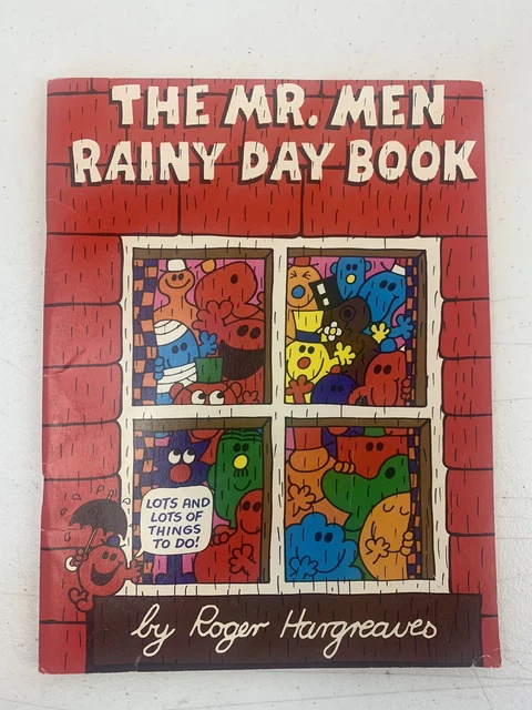 1980’S THE MR Men Rainy Day Book Roger Hargreaves RARE Unused Activity ...