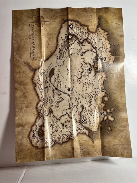 THE ELDER SCROLLS V: Skyrim Map Poster £8.26 - PicClick UK