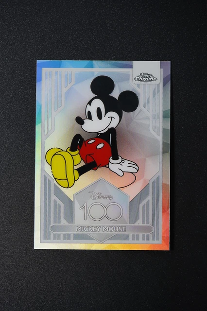 MICKEY MOUSE 2023 The Topps Chrome Disney 100 Years #1 Refractor Bace ...