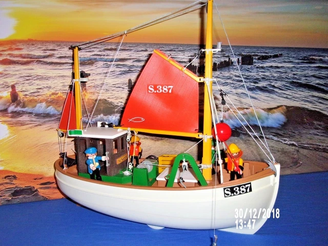 PLAYMOBIL 3551 FISCHKUTTER Susanne Kutter Schiff Boot Klicky EUR 201,00 ...