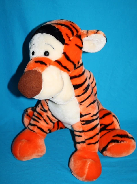 DISNEY TIGGER PLUSH Orange Tiger Big 17" Large Sits Stuffed Animal ...
