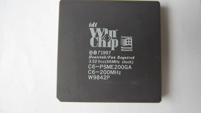 MICROSOFT. IDT WINSHIP C6-PSME200GA C6-200MHz. Vintage. Etat d'origine . 1997 EUR 25,00 ...