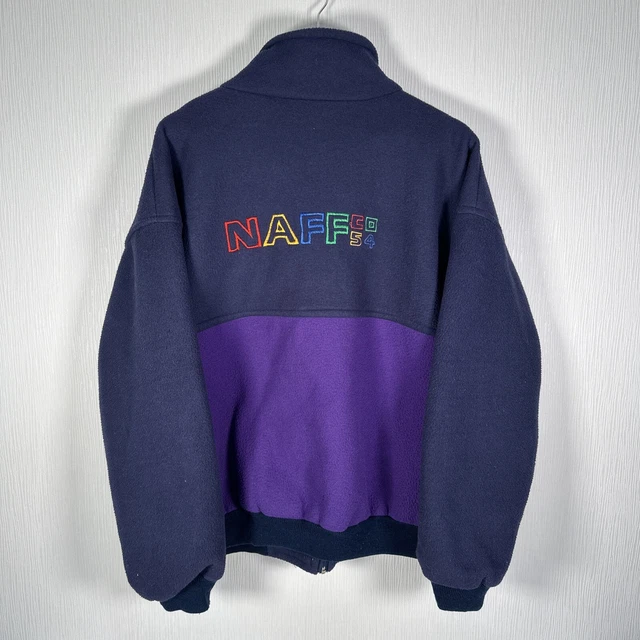 NAFF CO 54 Vintage 90’s Blue Purple Full Zip Fleece Jacket Men's Large ...
