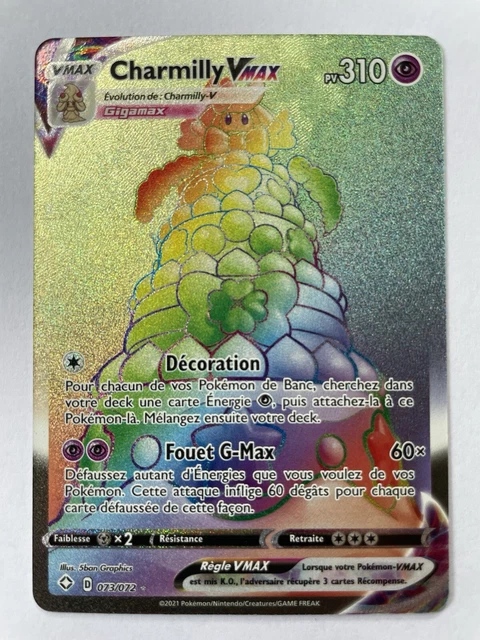CARTE POKÉMON CHARMILLY Vmax 073/072 Secrète Epée et Bouclier FR NEUF ...