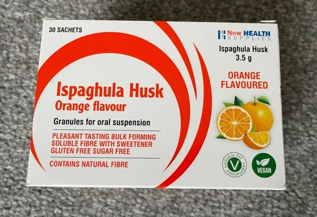 ISPAGHULA HUSK HIGH Fibre Drink Orange 30 Sachets £8.99 - PicClick UK