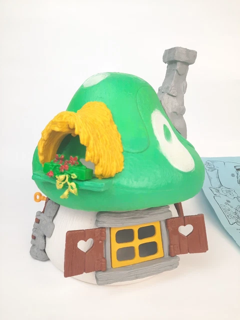 SCHLEICH SCHLÜMPFE Schlumpf Haus weiß Dach grün 40001 Puffi Pitufo ...
