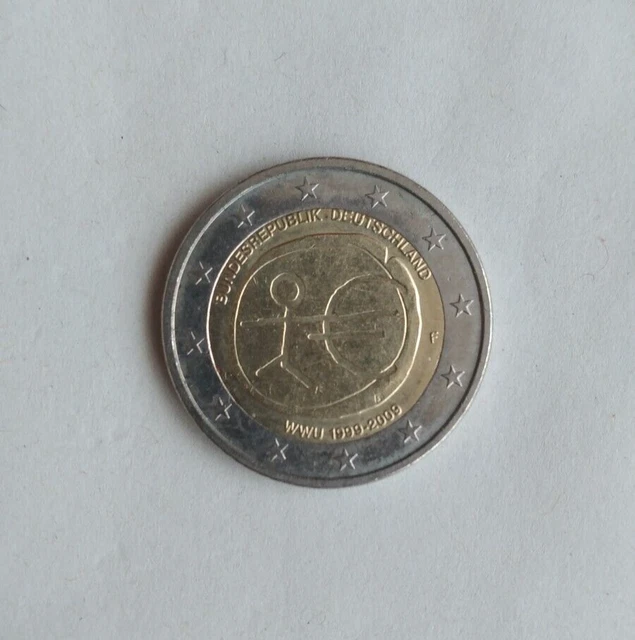 2 EURO MÜNZE Strichmännchen WWU 1999-2009 F Bundesrepublik Deutschland EUR 3,00 - PicClick DE