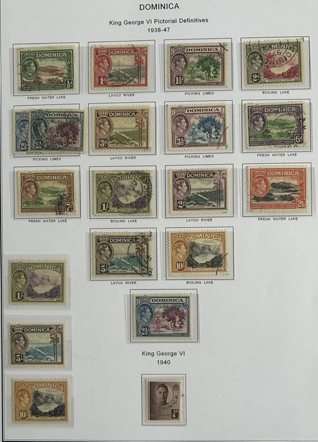 BRITISH COLONIES: DOMINICA 1938-1947 King George VI Pictorials MH & Used £0.99 - PicClick UK