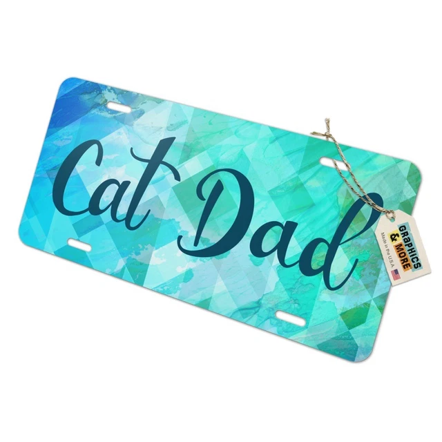 CAT DAD NOVELTY Metal Vanity Tag License Plate $12.63 - PicClick CA