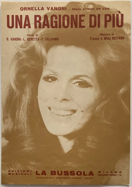 SPARTITO - ORNELLA Vanoni "Una ragione in più" - La Bussola 1969 EUR 14 ...