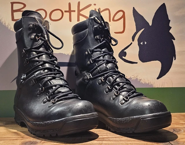 BRITISH MILITARY GORETEX Cold Wet Weather Assault Black Leather Boots ...