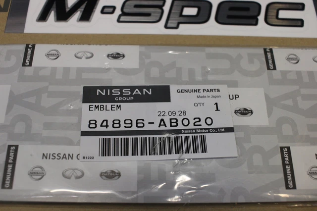 OEM NISSAN SKYLINE GTR R34 "M Spec" Rear Trunk Emblem 84896-AB020 £77. ...