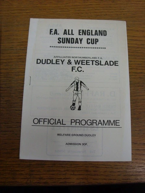 CIRCA 1988 DUDLEY And Weetslade v Blackhall Working Mens Club [FA ...