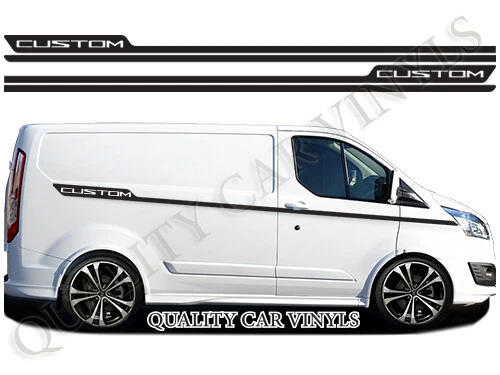 TRANSIT CUSTOM SWB LWB L1 L2 Side Racing Stripes Graphic Decals ...