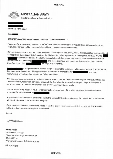 AUSTRALIAN ARMY 6 RAR Sniper Cell Royal Australian Regiment Patch ...