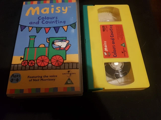 MAISY COLOURS AND COUNTING (VHS) Vintage Very Rare Pink Tape (Neil ...