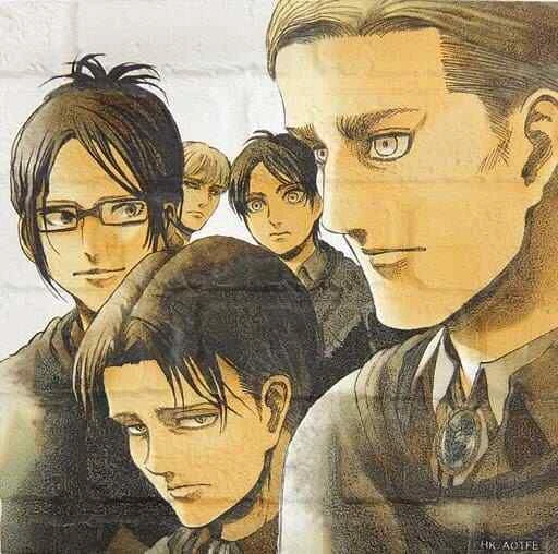L'ATTACCO DEI GIGANTI Eren & Jean & Levi & Hanji & Erwin Illustrazione ...