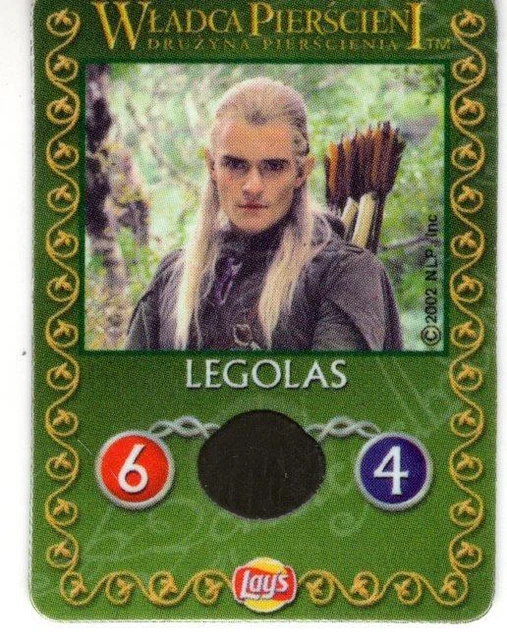 LAY'S POLISH LORD Of The Rings FOTR Mini Card - Legolas / Saruman #1 ...