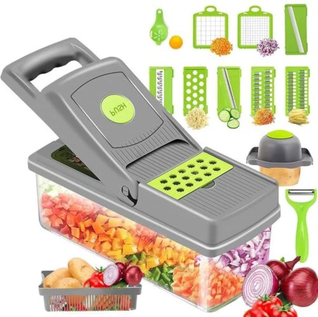 15 IN 1 Food Vegetable Salad Fruit Peeler Kitchen Cutter Slicer Dicer ...