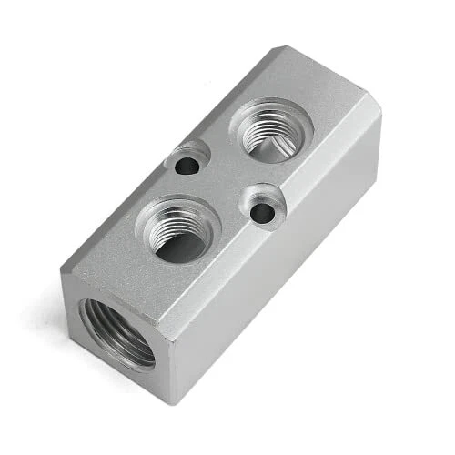 2 WAY PNEUMATIC Manifold Air Distribution Block, Aluminum Alloy Air ...