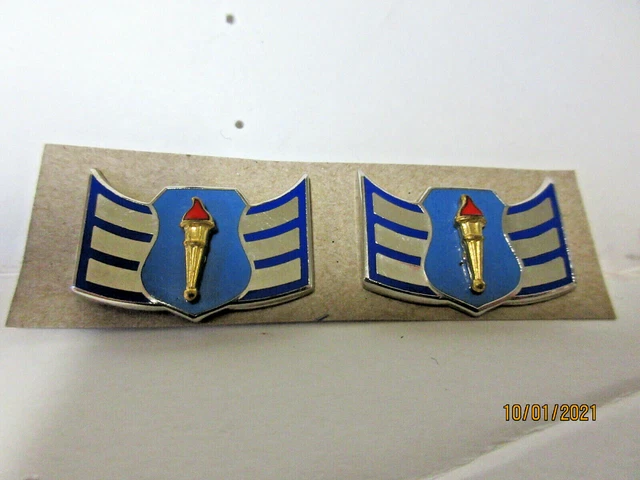 US AIR FORCE ROTC Rank Insignia Cadet Sergeant Rank Badge Pair £2.06 ...