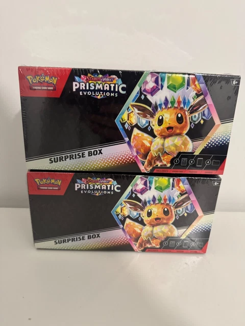 SEALED POKÉMON SCARLET and Violet Prismatic Evolutions Surprise Box X2 EUR 118,89 - PicClick IT